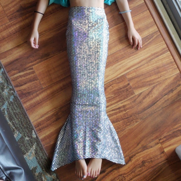unknown | Bottoms | Silver Metallic Mermaid Tail | Poshmark